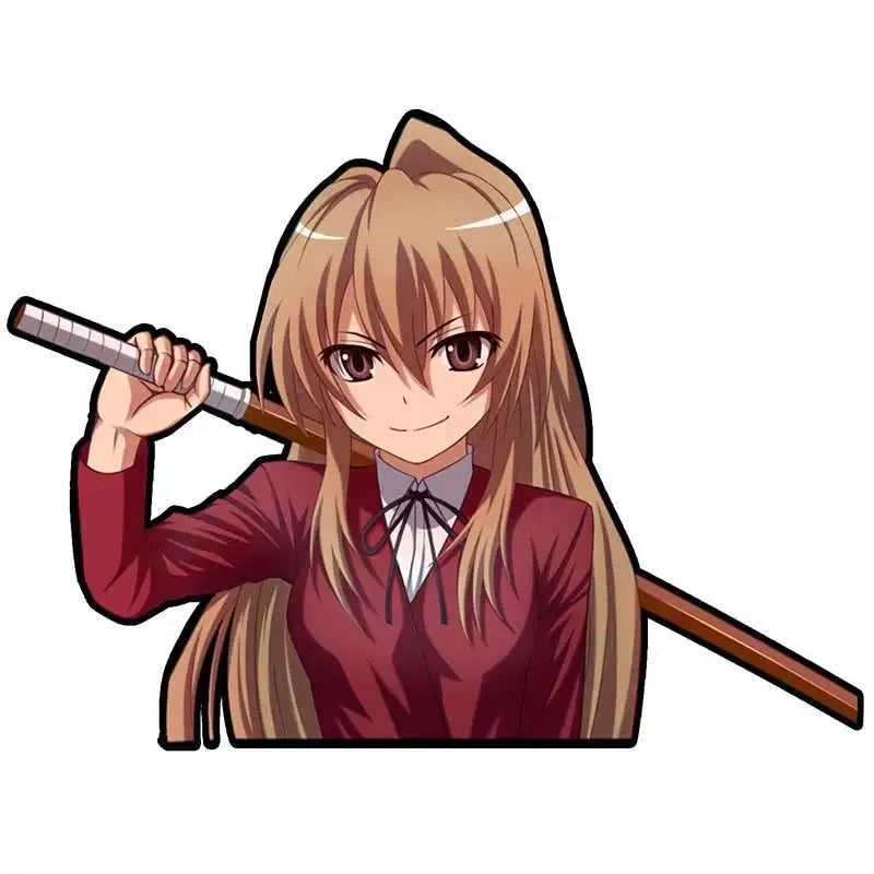 Toradora! 'Aisaka Taiga | Holding Sword' Vinyl Car Sticker – Sticker Tuned