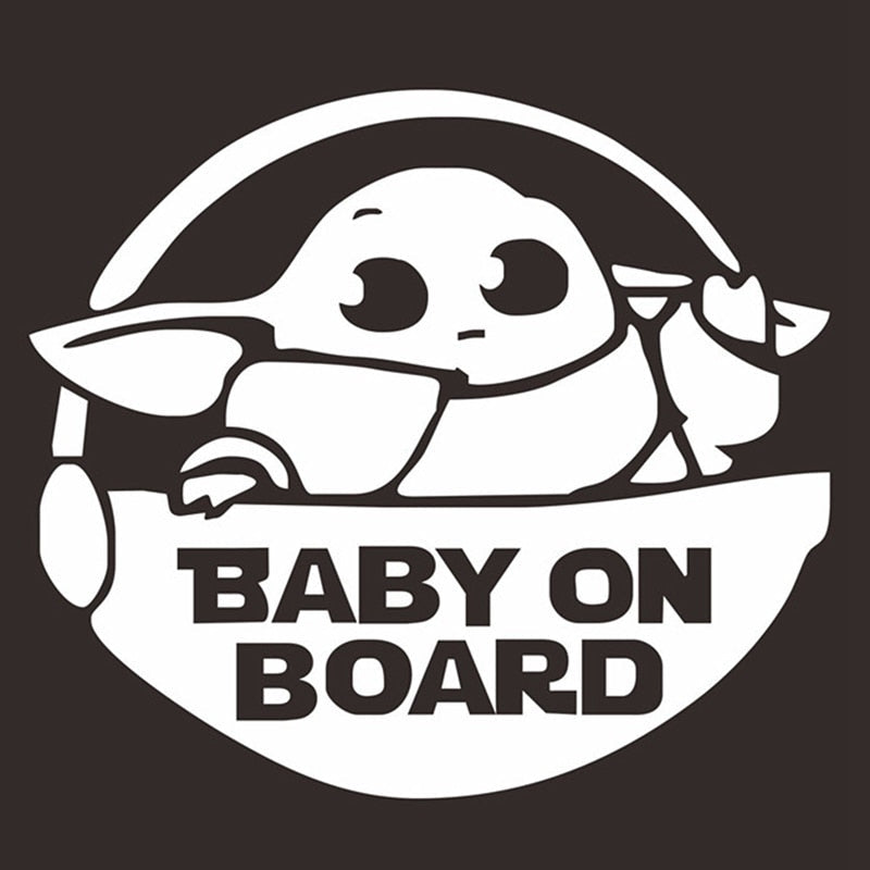 Star Wars 'Baby Yoda | Baby On Board' Vinyl Car Sticker – Sticker Tuned