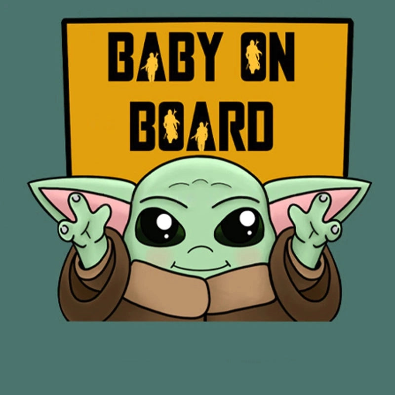 Star Wars 'Baby Yoda | Baby On Board | Raising Hands' Vinyl Car Sticke ...