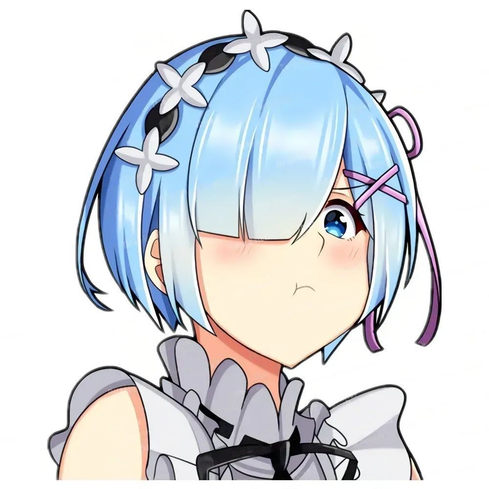 Re:Zero 'Rem | Sky Blue Hair' Vinyl Car Sticker – Sticker Tuned