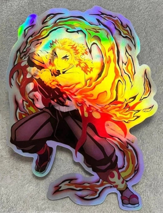 Demon Slayer 'Kyojuro Rengoku | Reflective Laser' Vinyl Car Sticker ...