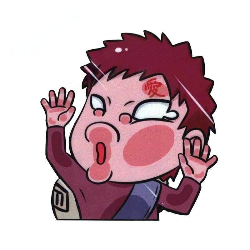 Naruto 'Gaara | Pressed Face' Vinyl Car Sticker – Sticker Tuned