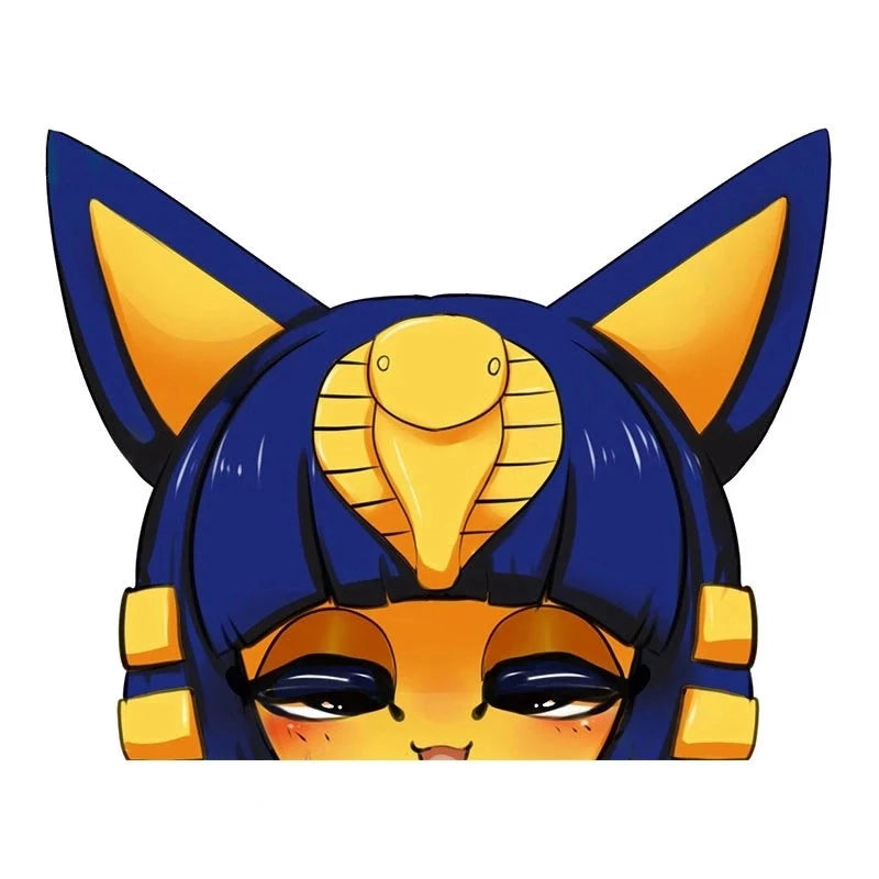 Animal Crossing 'Ankha | Sleepy' Vinyl Car Peeker Sticker – Sticker Tuned