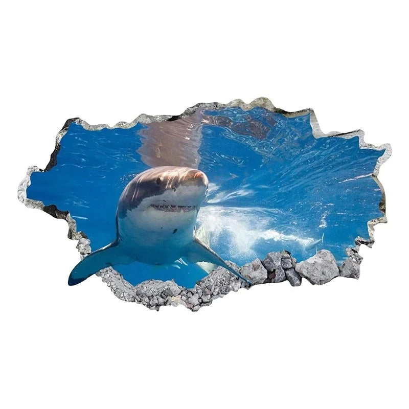 Smashed Hole 'Shark' Vinyl Car Sticker – Sticker Tuned