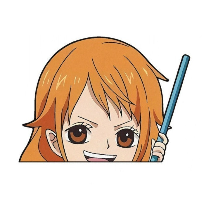 One Piece 'Nami | Smiling' Vinyl Car Peeker Sticker – Sticker Tuned