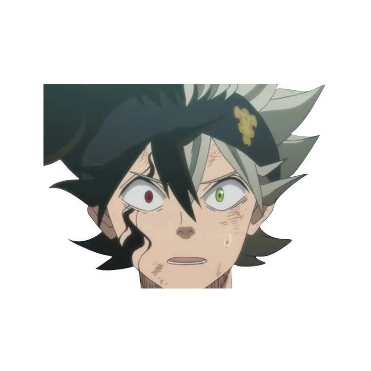 Black Clover 'Asta | Surprised' Vinyl Car Peeker Sticker – Sticker Tuned