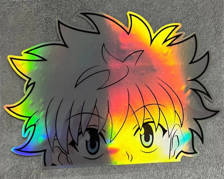 Hunter × Hunter 'Killua Zoldyck | Reflective Laser' Vinyl Car Peeker S ...