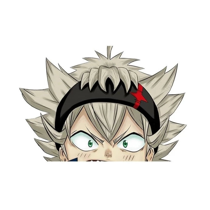 Black Clover 'Asta | Angry' Vinyl Car Peeker Sticker – Sticker Tuned
