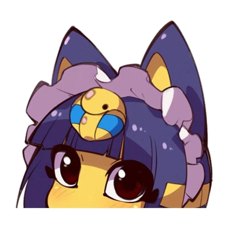 Animal Crossing 'Ankha | Surprised' Vinyl Car Peeker Sticker – Sticker ...