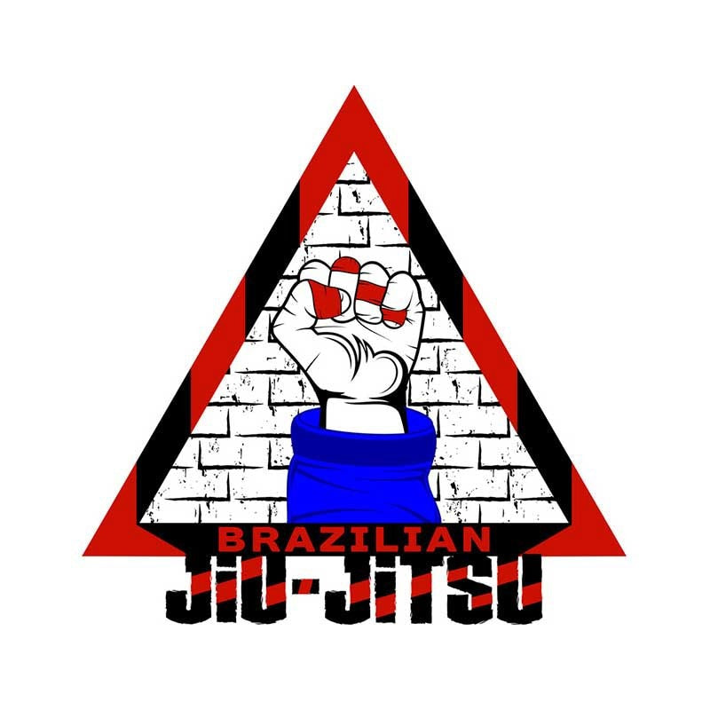 Brazilian Jiu Jitsu 'Raised Fist | Triangle Symbol' Vinyl Car Sticker ...