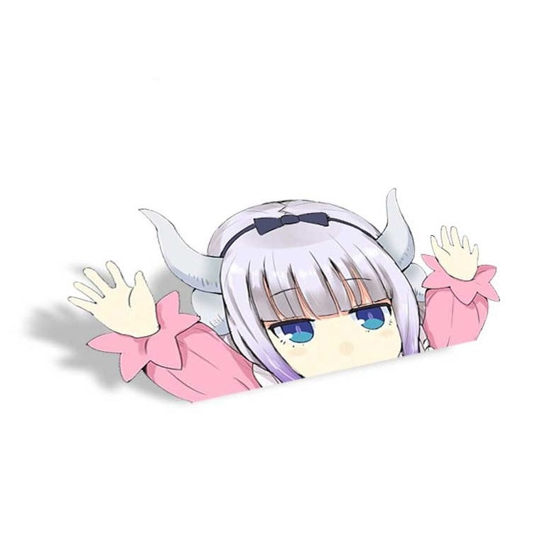 Miss Kobayashi's Dragon Maid 'Kanna Kamui' Vinyl Car Peeker Sticker ...
