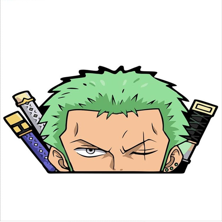 One Piece 'Roronoa Zoro | Serious' Vinyl Car Peeker Sticker – Sticker Tuned