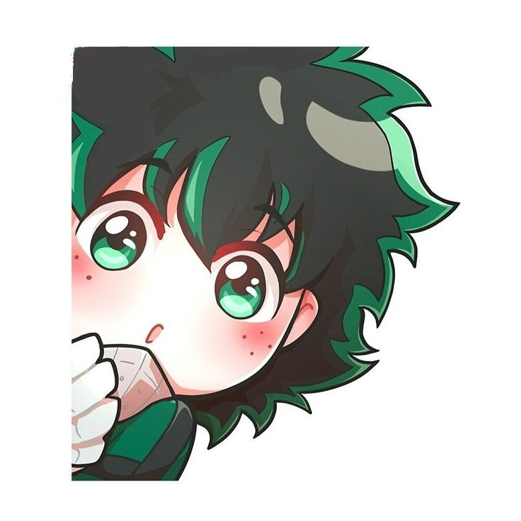 My Hero Academia 'Deku | Scared' Vinyl Car Peeker Sticker – Sticker Tuned