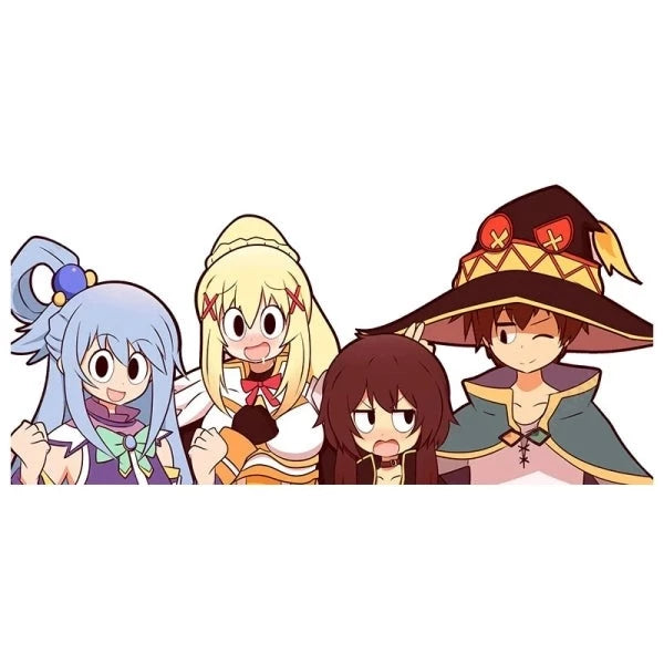 KonoSuba 'Kazuma and Shocked Friends' Vinyl Car Peeker Sticker ...
