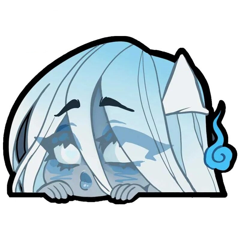 Anime 'Robot Girl | Ghost' Vinyl Car Peeker Sticker – Sticker Tuned