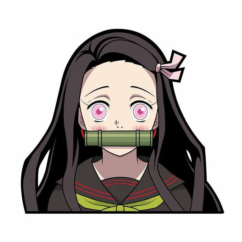 Demon Slayer 'Nezuko | Flushed' Vinyl Car Peeker Sticker – Sticker Tuned