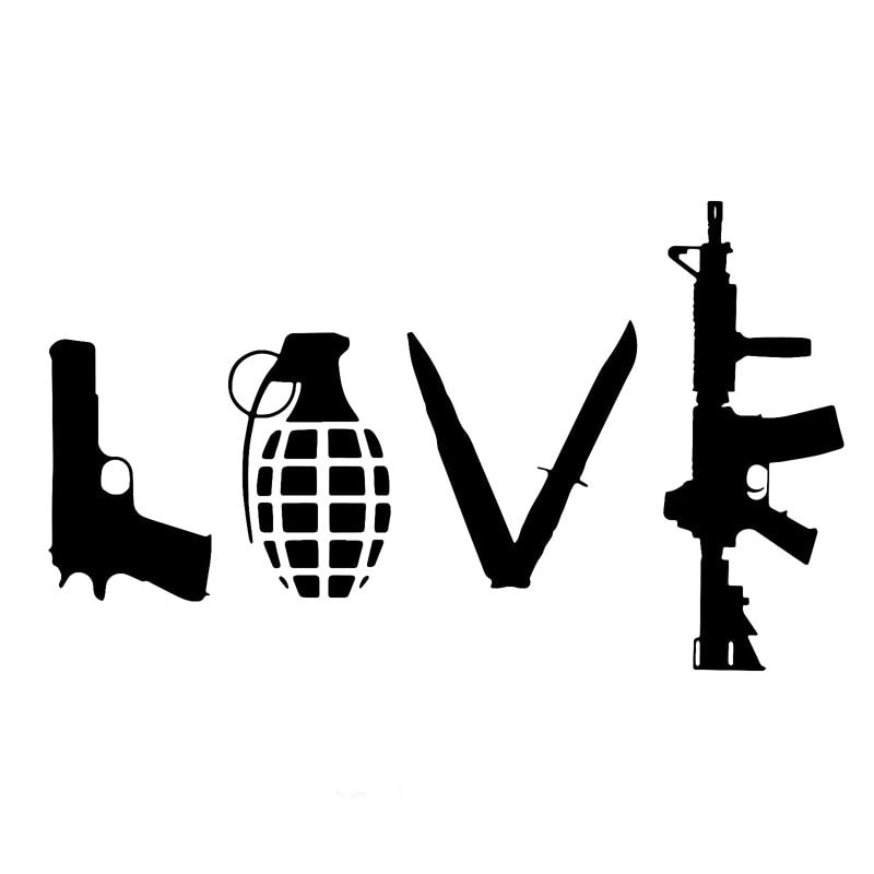 Military Tactical 'LOVE Tactical Weapons' Vinyl Car Sticker – Sticker Tuned