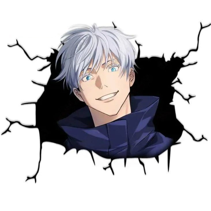 Jujutsu Kaisen 'Satoru Gojo | Happy Face' Car Window Vinyl Sticker ...