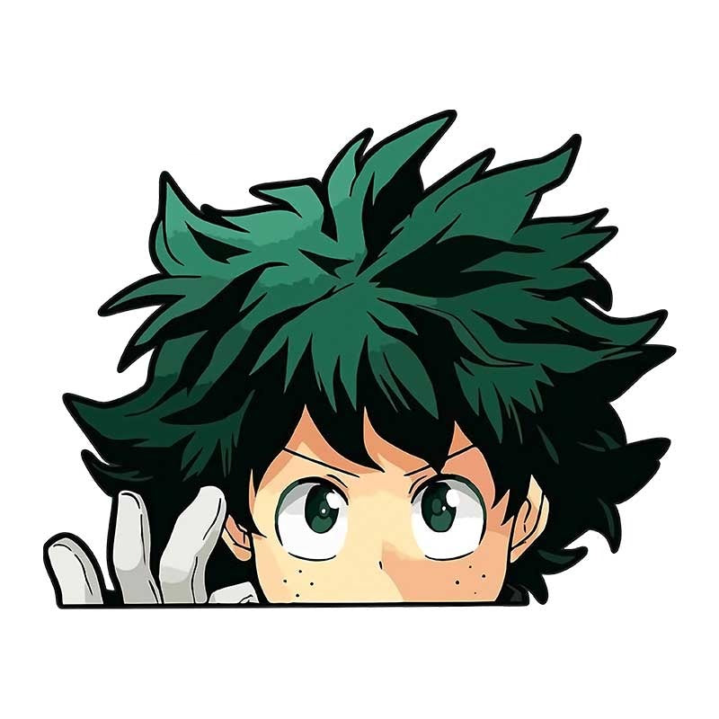 My Hero Academia 'Shocked Deku | Left Hand' Vinyl Car Peeker Sticker ...