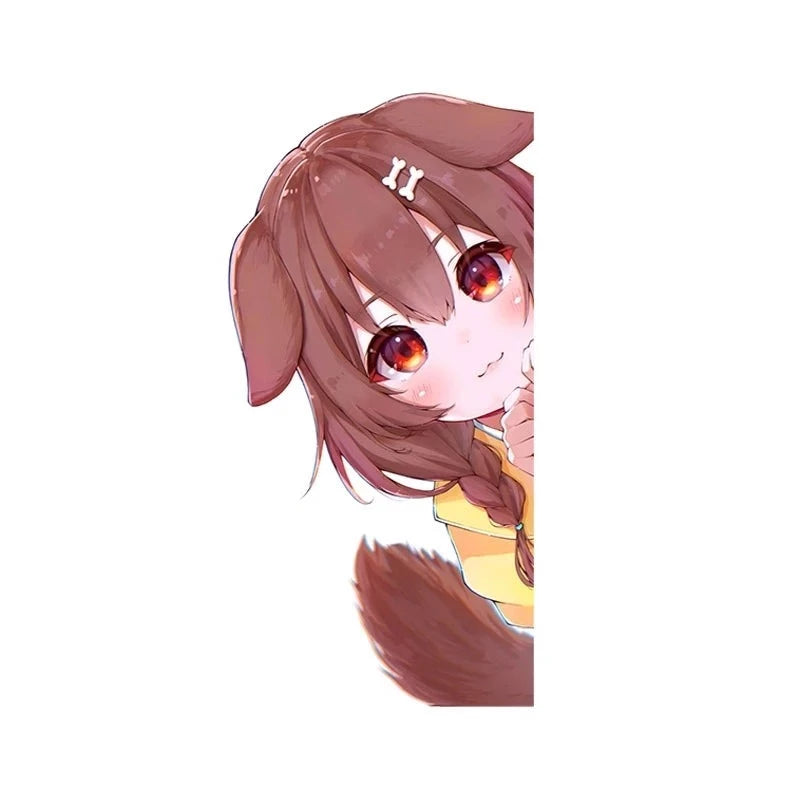Virtual YouTuber 'Inugami Korone | Scared' Vinyl Car Peeker Sticker ...