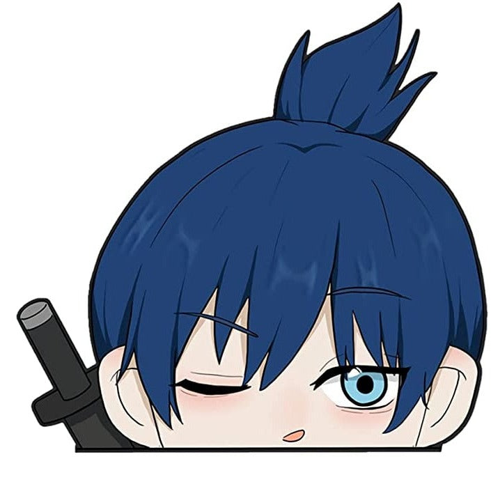 Chainsaw Man 'Aki | Winking' Vinyl Car Peeker Sticker – Sticker Tuned