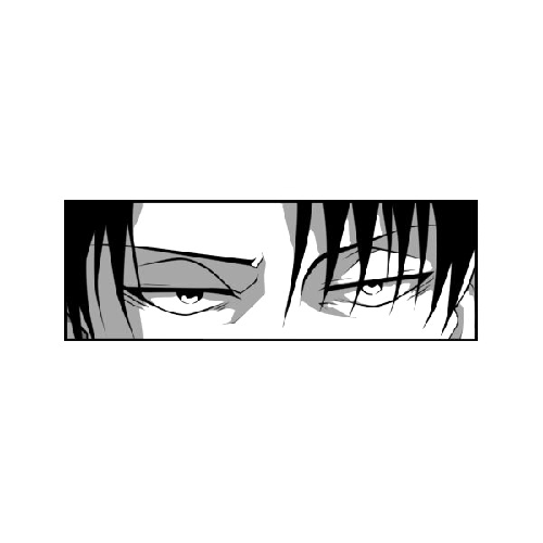 Attack on Titan 'Levi Ackerman | Serious' Vinyl Car Peeker Sticker ...