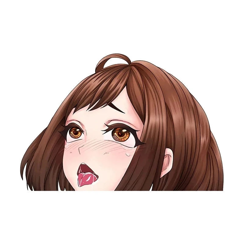 My Hero Academia 'Ochaco Uraraka | Tongue Out' Vinyl Car Peeker Sticke ...