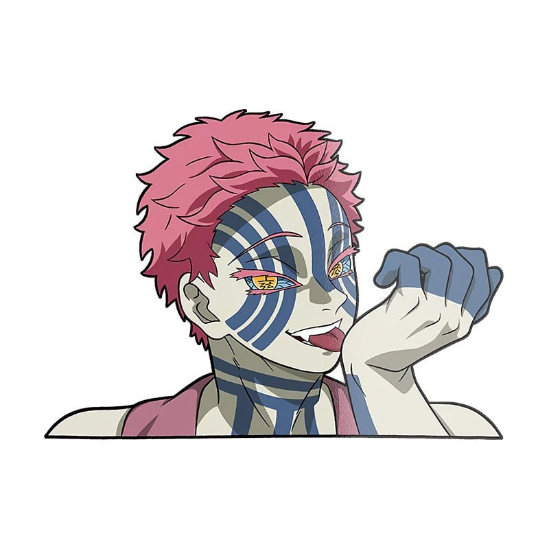 Demon Slayer 'Akaza | Licking Hand' Vinyl Car Peeker Sticker – Sticker ...