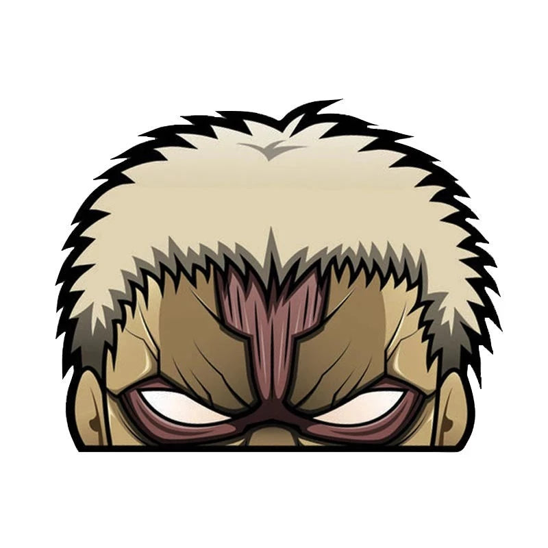 Attack on Titan 'Armored Titan' Vinyl Car Peeker Sticker – Sticker Tuned