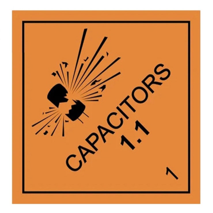Warning Sign 'Exploding Capacitor Diamond | Caution | 1.1' Vinyl Car S ...