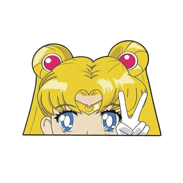 Sailor Moon 'Peace Sign' Vinyl Car Peeker Sticker – Sticker Tuned
