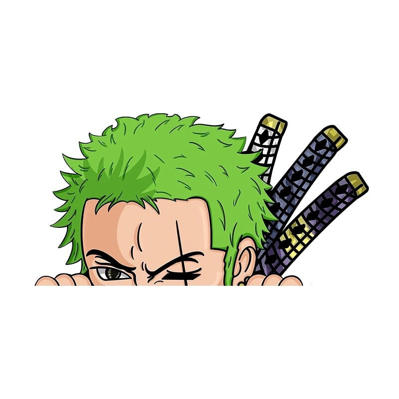 One Piece 'Roronoa Zoro | Peeping' Vinyl Car Peeker Sticker – Sticker Tuned