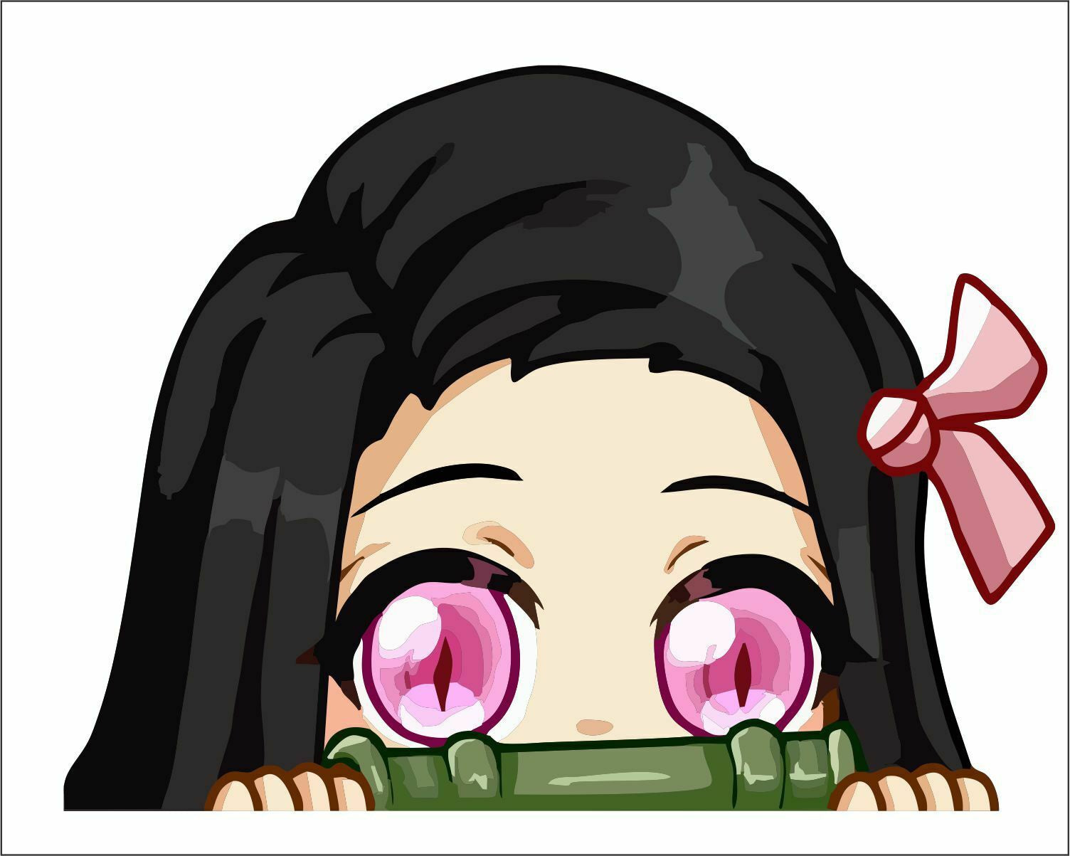 Demon Slayer 'Nezuko | Shocked Eyes' Vinyl Car Peeker Sticker – Sticker ...