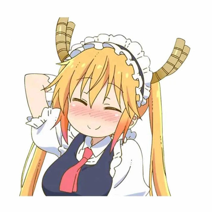 Miss Kobayashi's Dragon Maid 'Tohru | Blushed' Vinyl Car Peeker Sticke ...