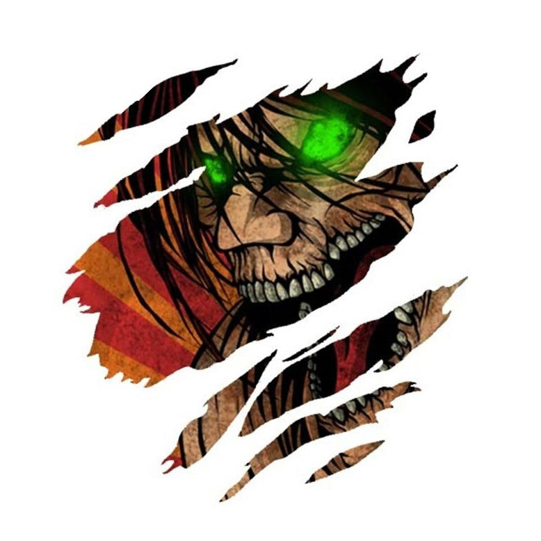 Attack on Titan 'Eren Titan Form | Scratch' Vinyl Car Sticker – Sticker ...