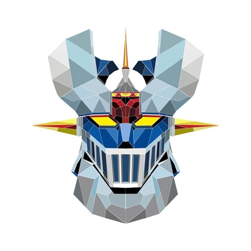 Mazinger Z 'Low Poly Head' Vinyl Car Sticker – Sticker Tuned