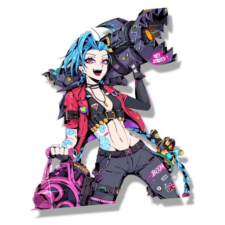 League of Legends 'Jinx | Fishbones Rocket Launcher' Vinyl Car Sticker ...