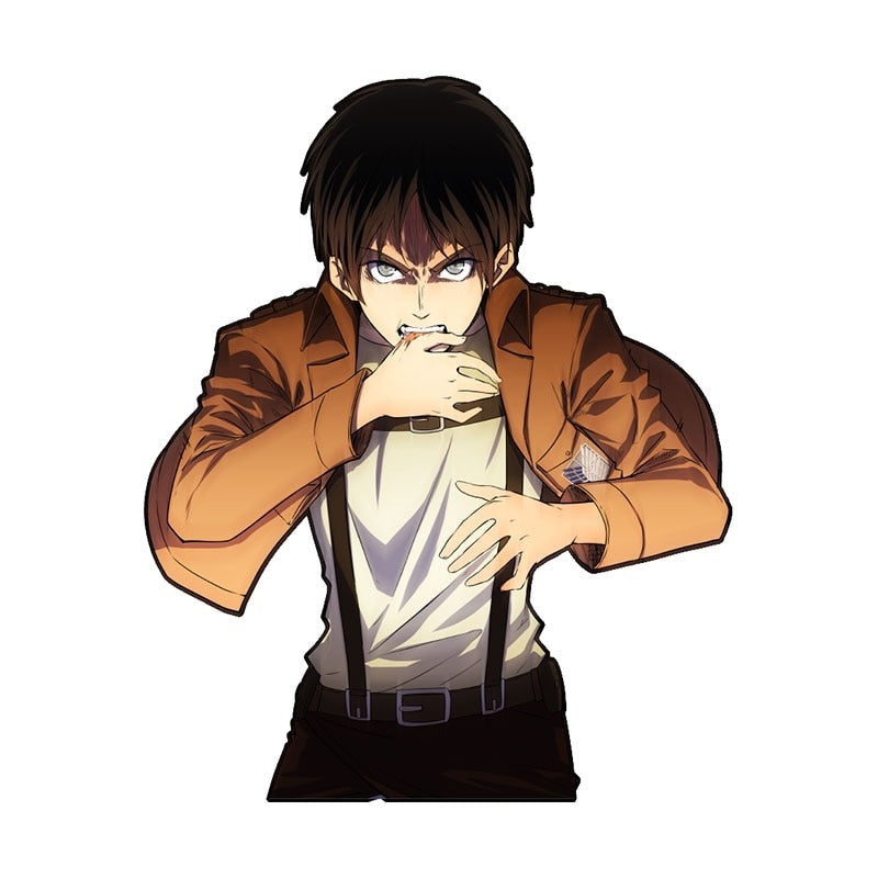 Attack on Titan 'Eren Yeager | Biting Hand' Vinyl Car Sticker1 ...