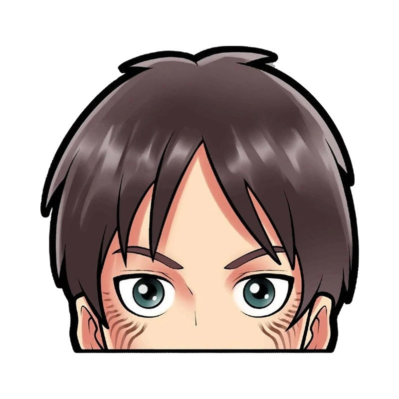 Attack on Titan 'Eren | Serious' Vinyl Car Peeker Sticker – Sticker Tuned