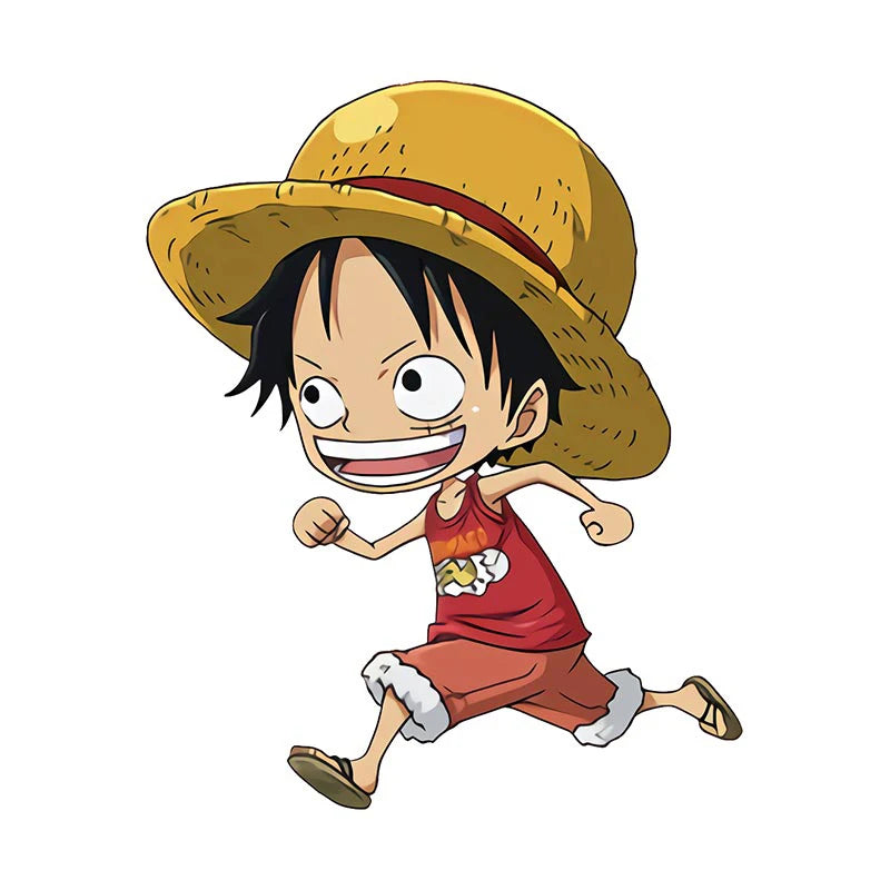 One Piece 'Young Luffy | Running 1.0' Vinyl Car Sticker – Sticker Tuned