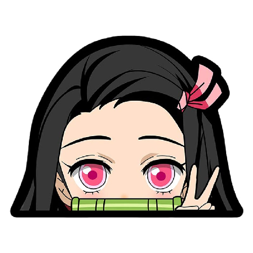 Demon Slayer 'Nezuko Kamado | Surprised' Vinyl Car Peeker Sticker ...