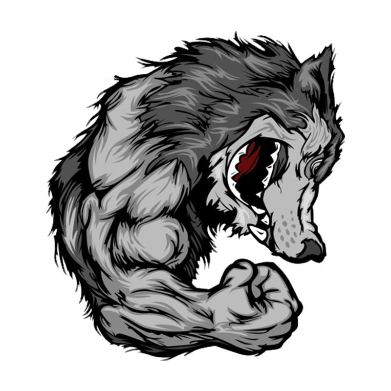 Werewolf 'Flexing Muscle' Vinyl Car Sticker – Sticker Tuned