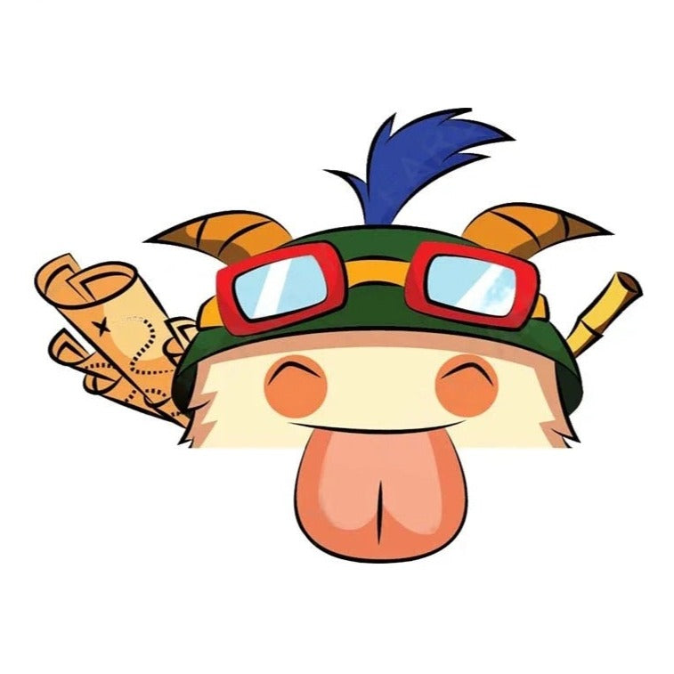 League of Legends 'Poro x Teemo' Vinyl Car Peeker Sticker – Sticker Tuned