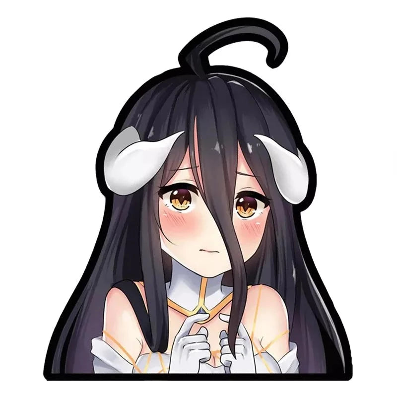 Overlord 'Albedo | Blushed' Vinyl Car Peeker Sticker – Sticker Tuned