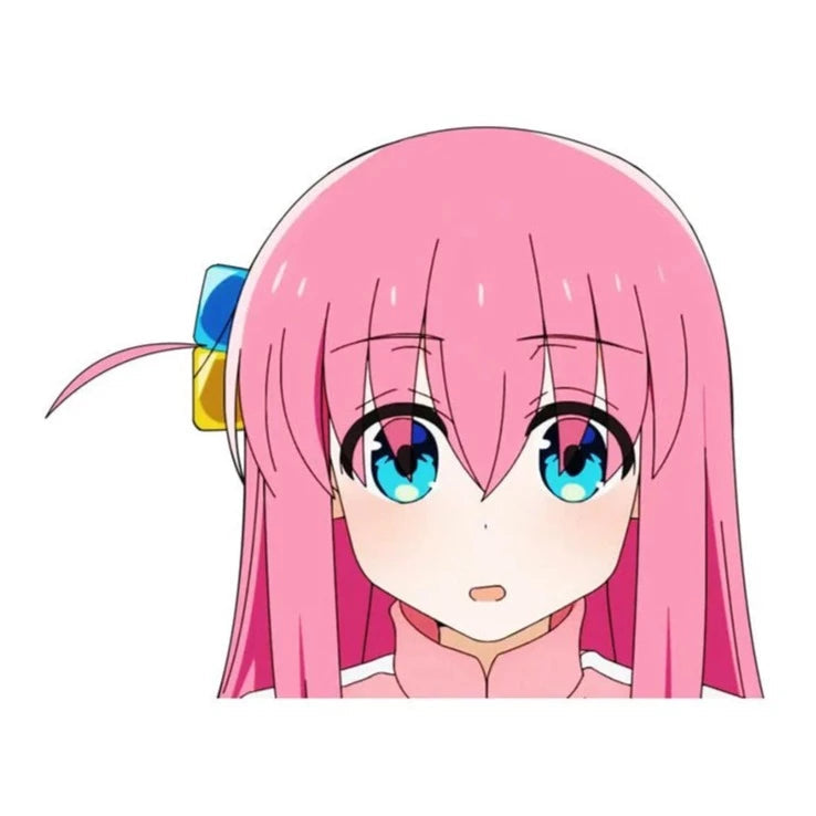 Bocchi the Rock! 'Hitori Gotoh | Shocked' Vinyl Car Peeker Sticker ...
