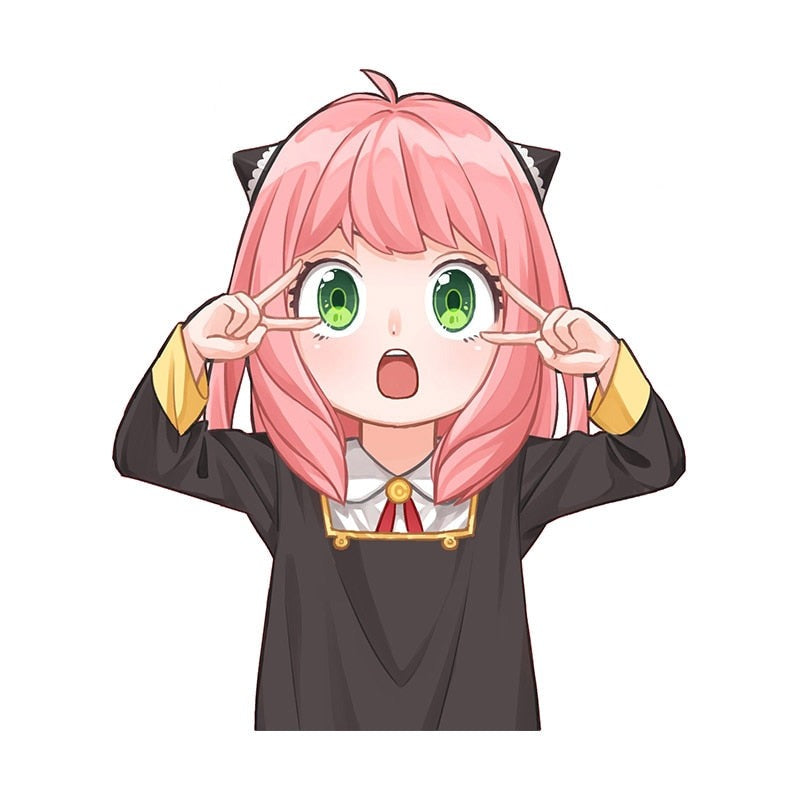 Spy x Family 'Anya | Peace Sign And Shouting' Vinyl Car Sticker ...