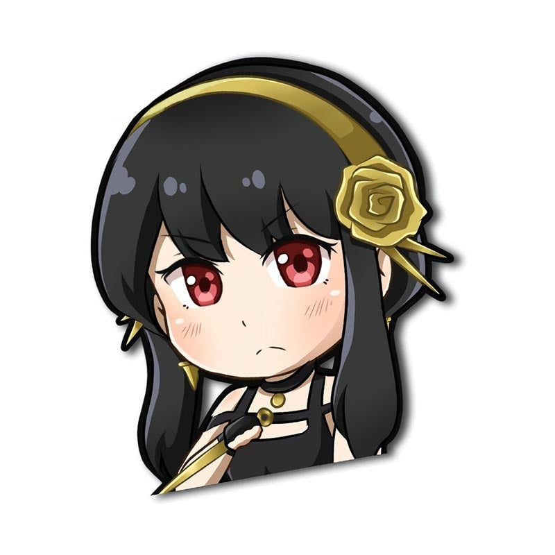 Spy x Family 'Chibi Yor Forger | Sad' Vinyl Car Peeker Sticker ...