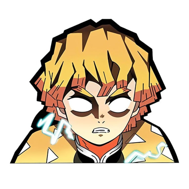 Demon Slayer 'Zenitsu | White Eyes' Vinyl Car Sticker – Sticker Tuned