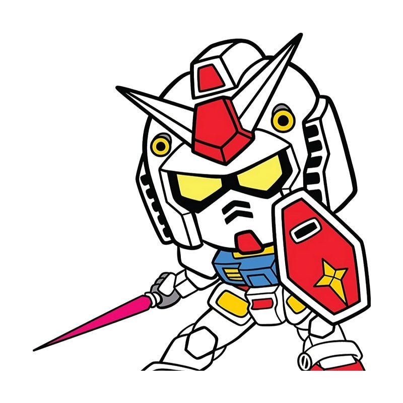 Mobile Suit 'Chibi RX-78-2 Gundam | Beam Saber And Shield' Vinyl Car S ...