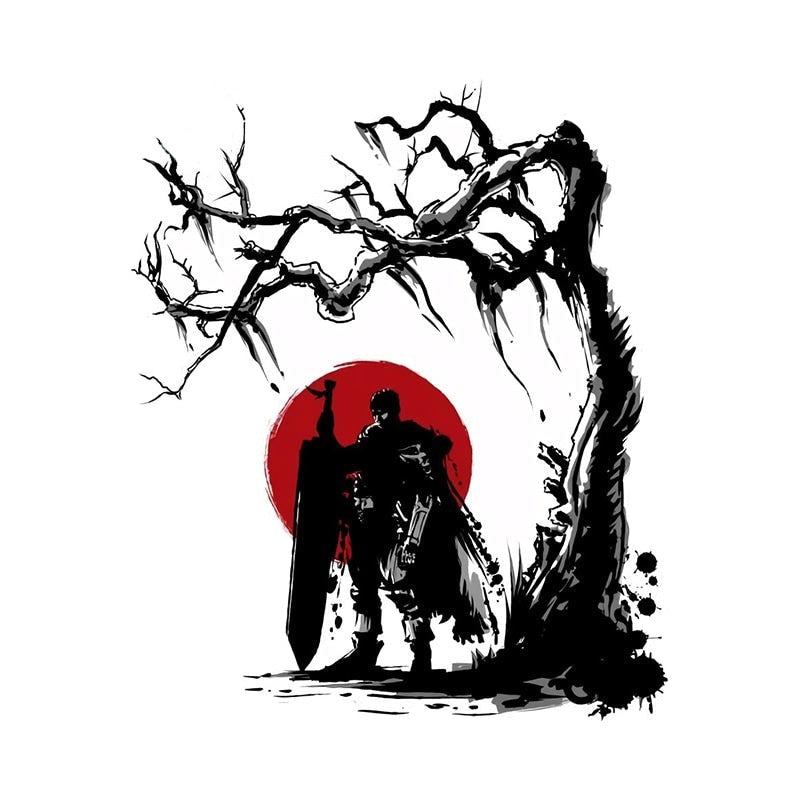 Berserk 'Black Swordsman Guts | Tree' Vinyl Car Sticker – Sticker Tuned